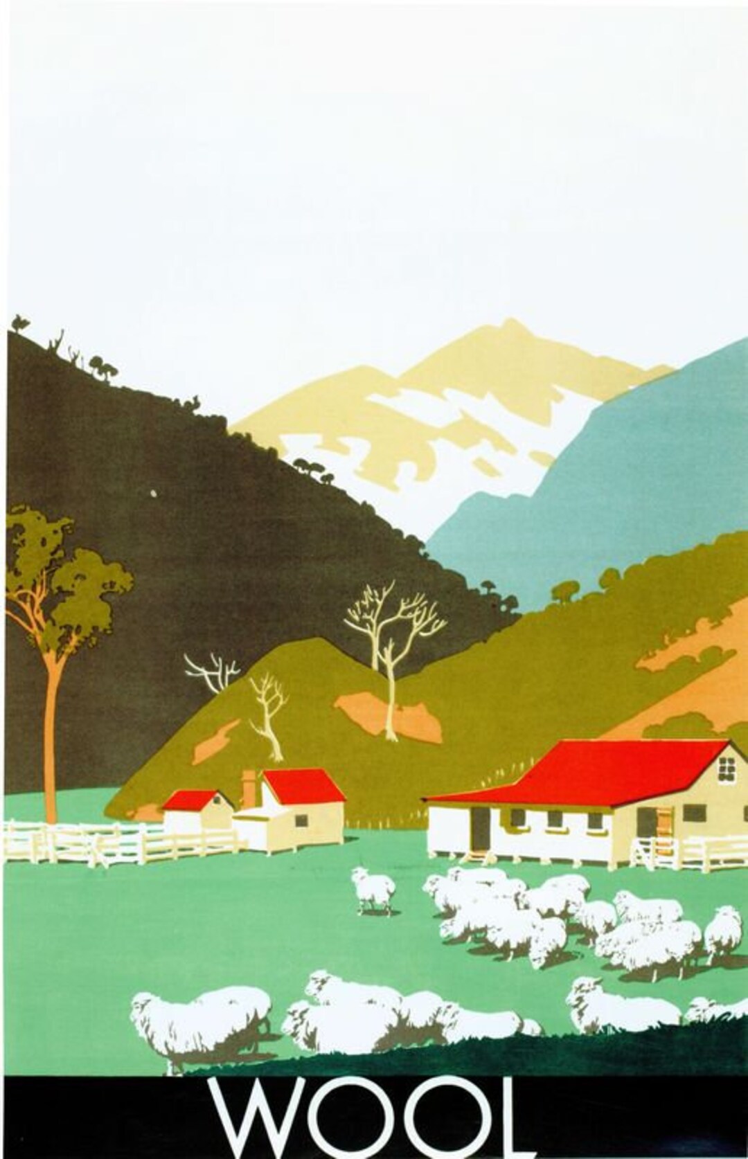 Vintage British Empire Marketing Board New Zealand Wool Poster Print A3 ...