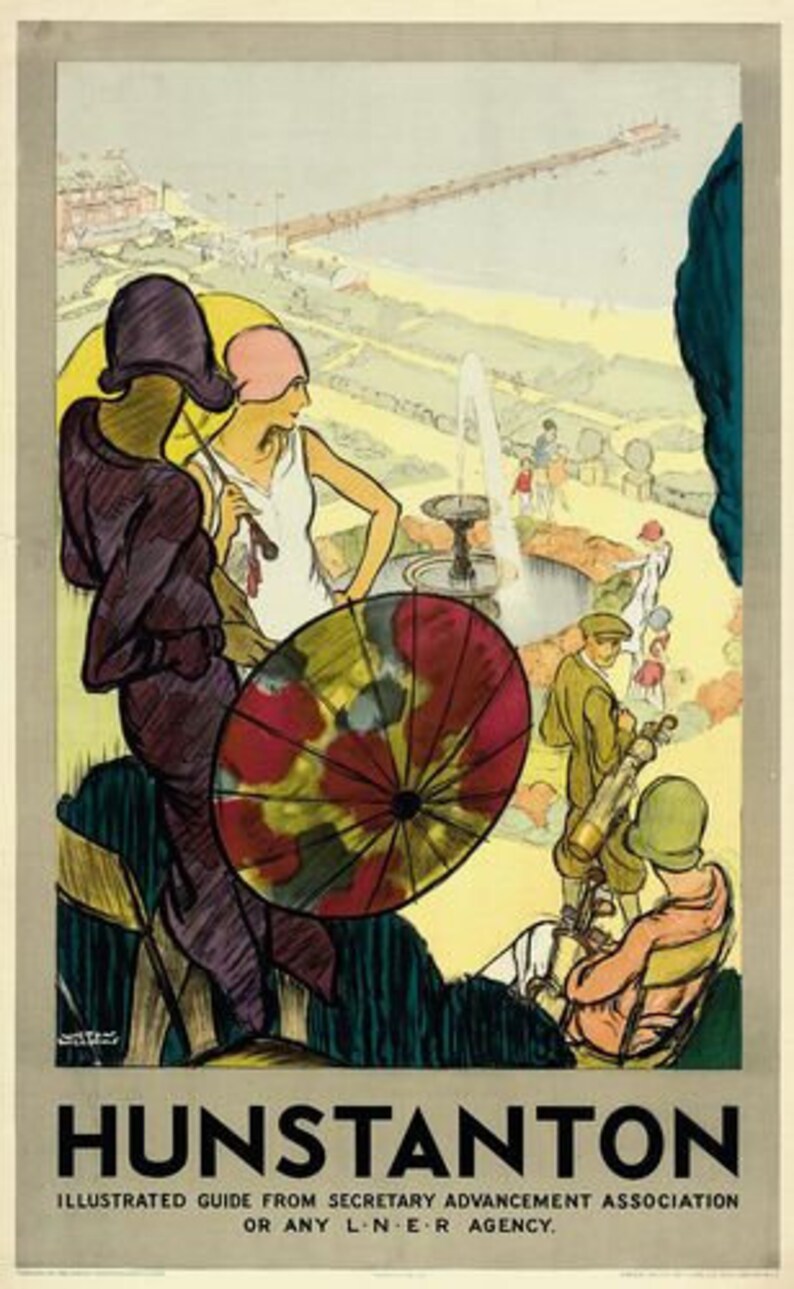 Vintage LNER Hunstanton Railway Poster A3/A4 - Etsy