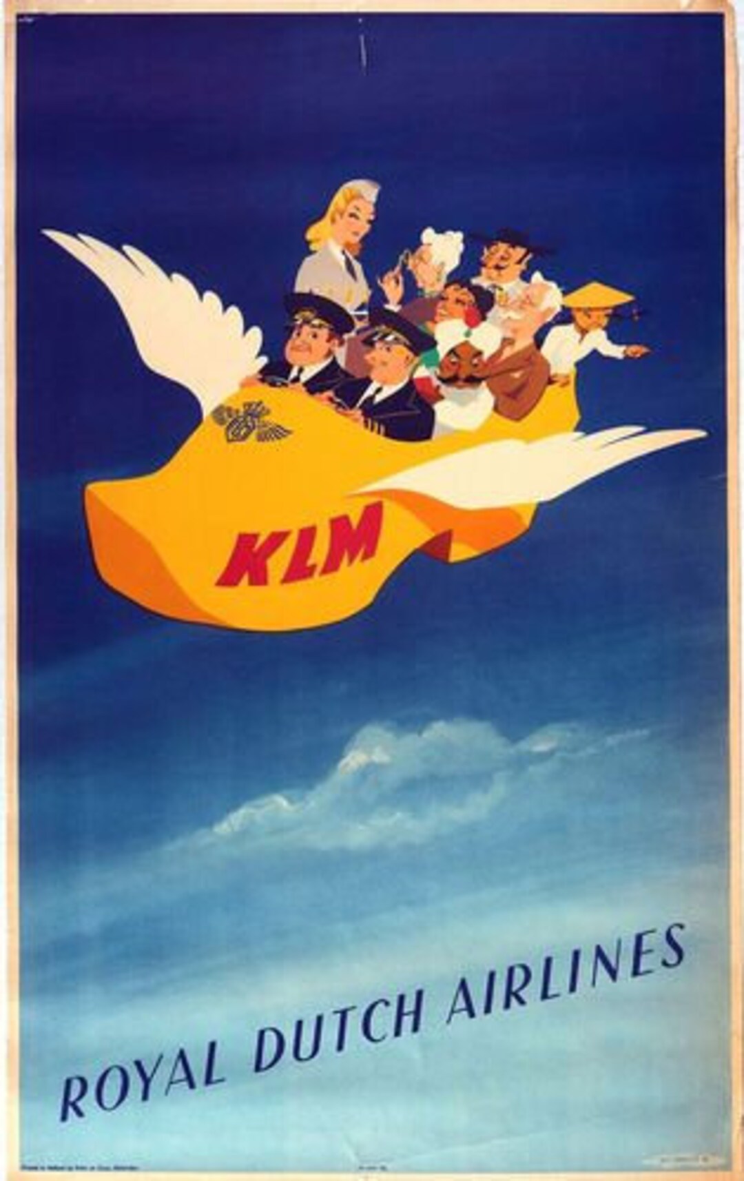Vintage KLM Flying Clog Airline Poster A3/A4 Print - Etsy