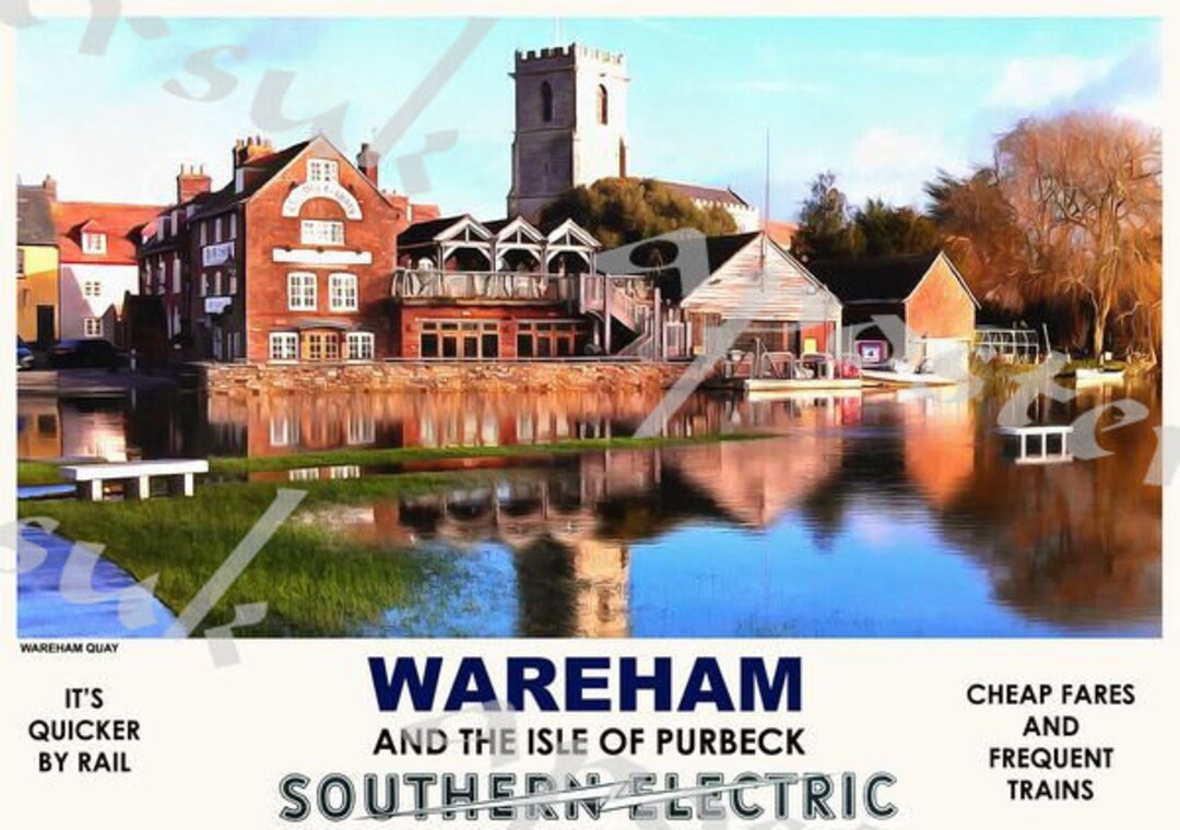 Vintage Style Railway Poster Wareham Dorset A4/a3/a2 Print - Etsy