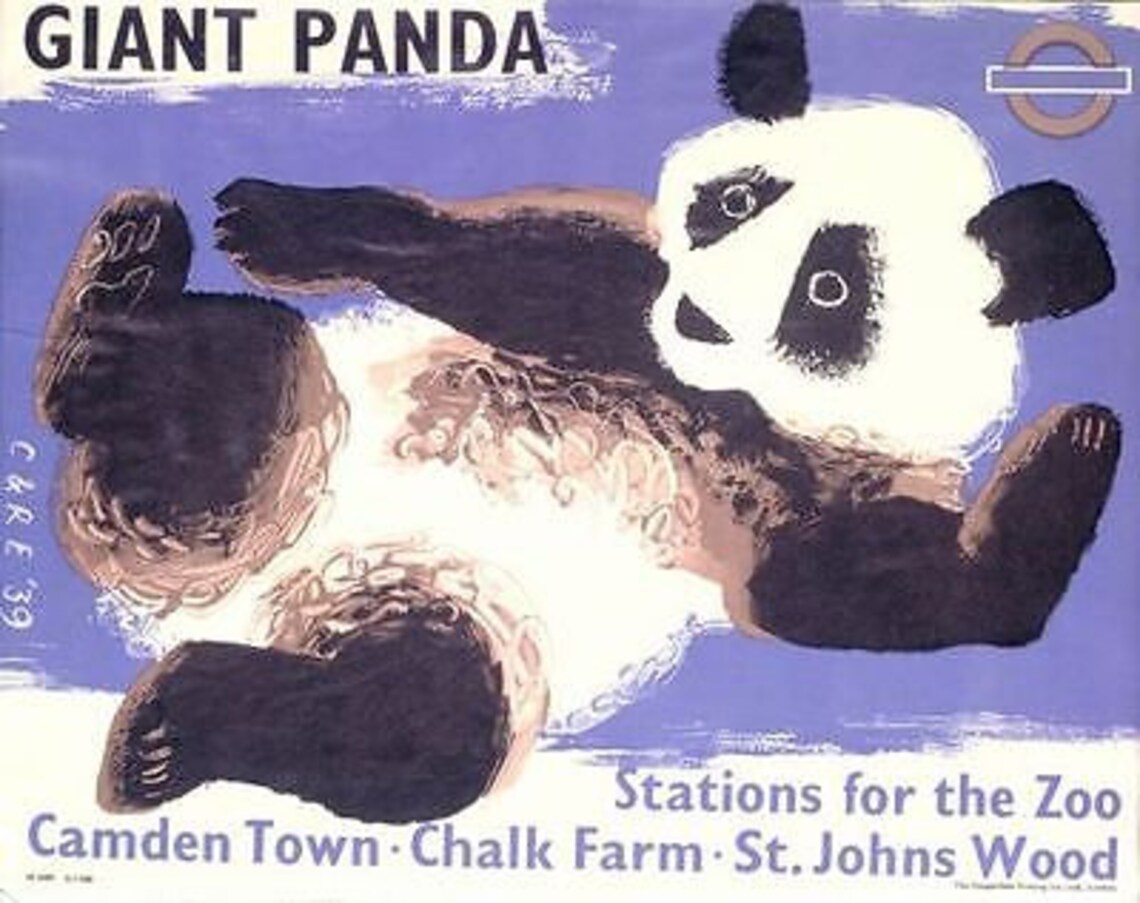 1939 London Zoo Giant Panda Poster A3 Print - Etsy