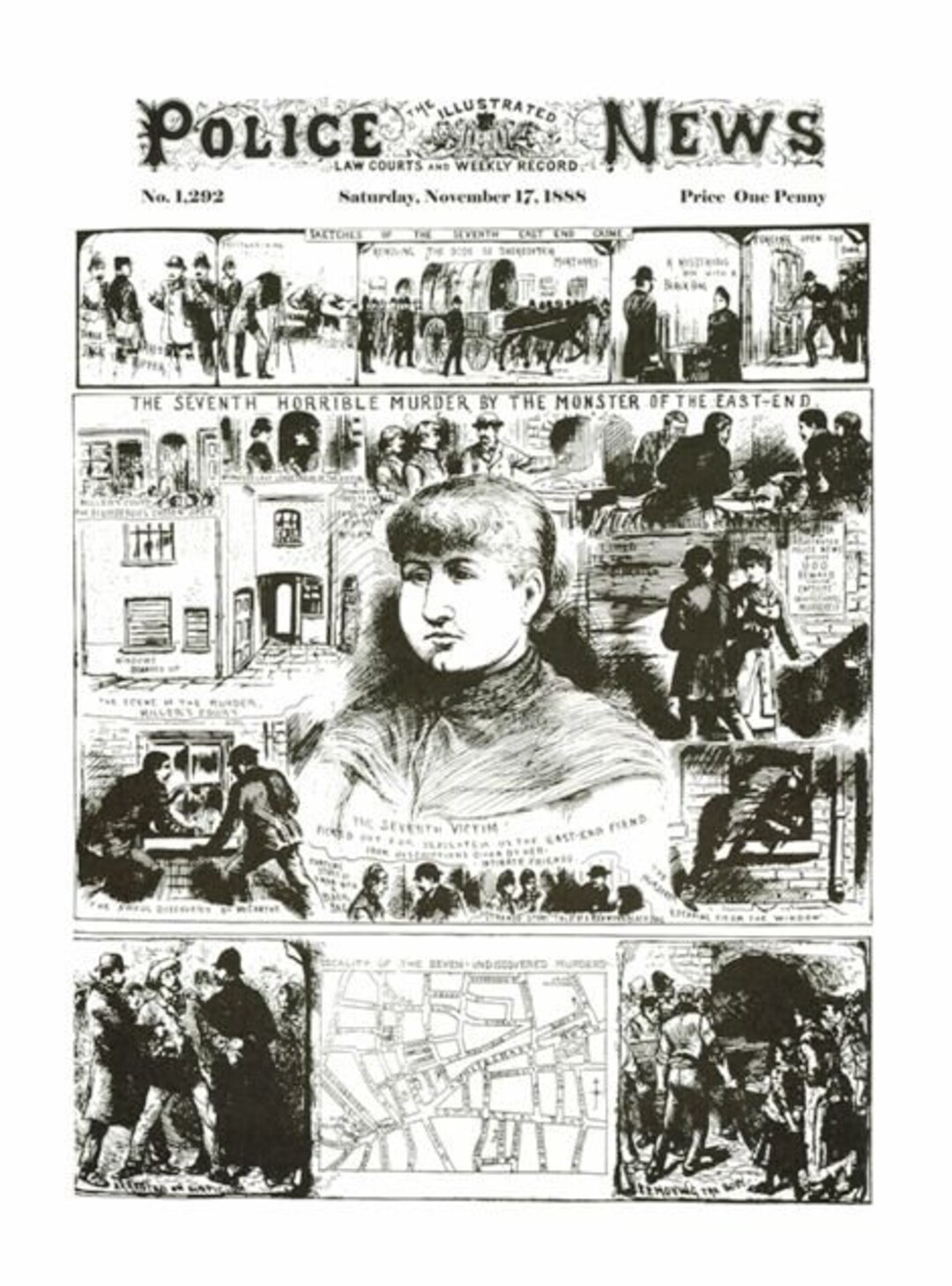 Antique Victorian Police News Newspaper Jack the Ripper 2 A3 Poster ...