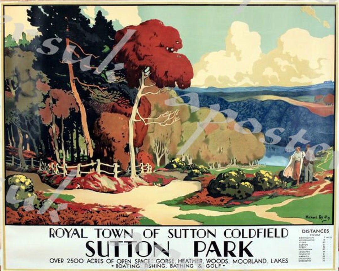 Vintage Sutton Coldfield Railway Poster A3/a4 Print - Etsy