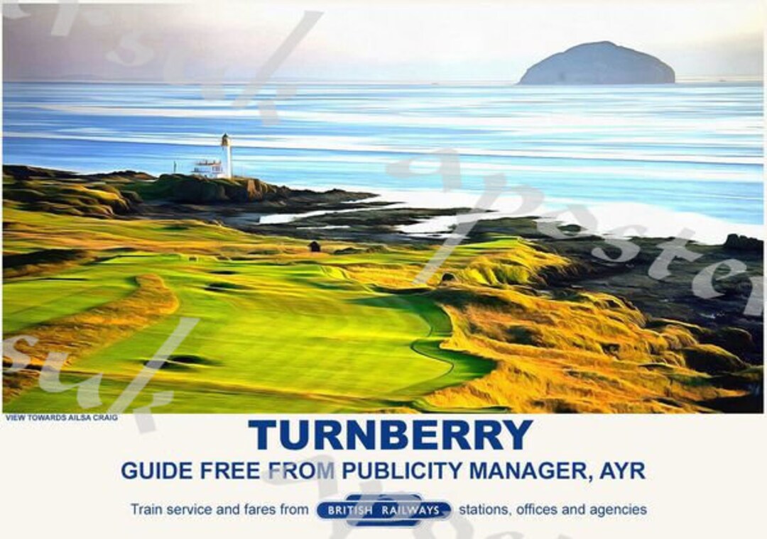 Vintage Style Railway Poster Turnberry Ayrshire Coast A4/a3/a2 Print - Etsy