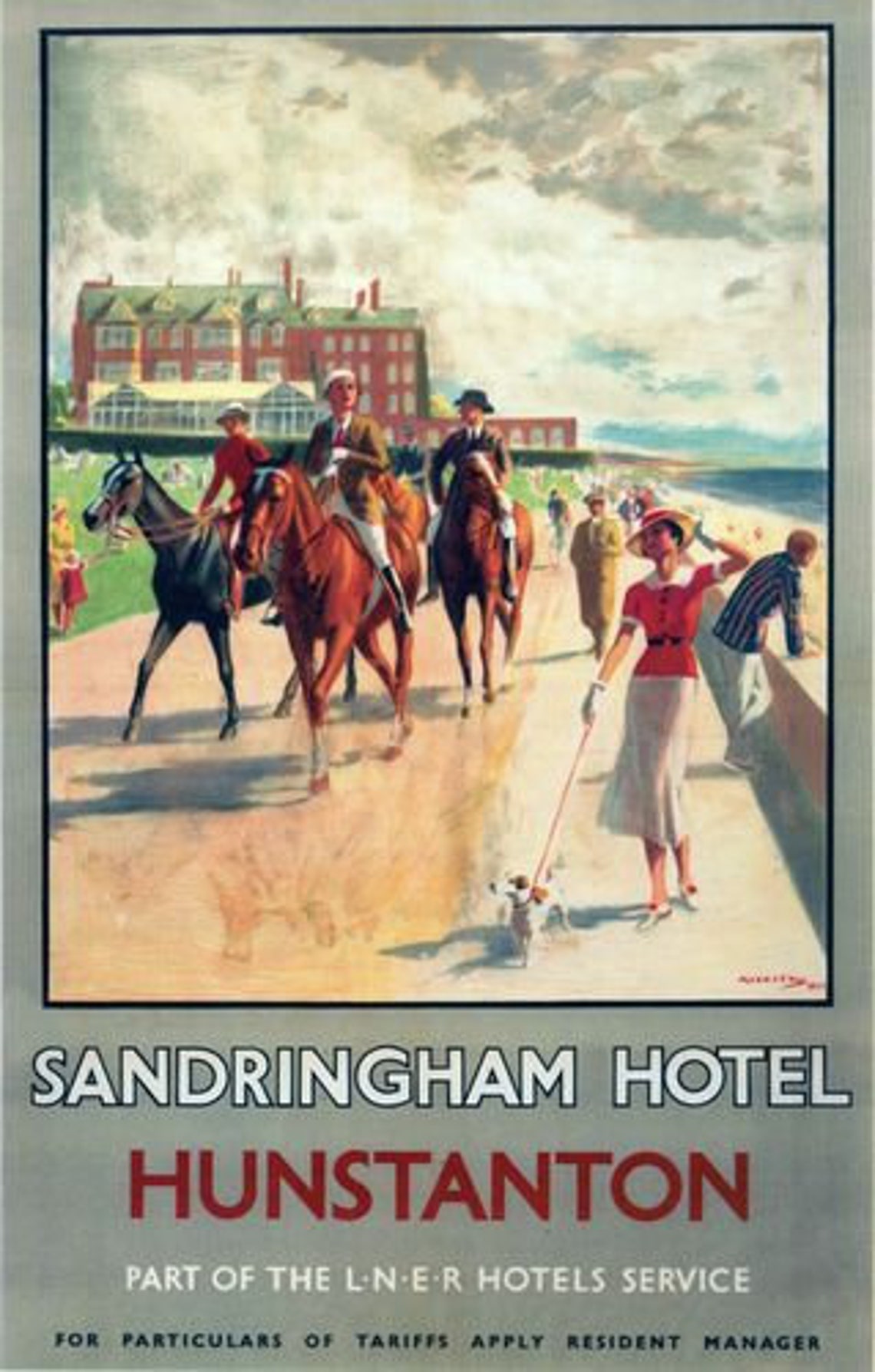 Vintage LNER Hunstanton Railway Poster A4/A3/A2/A1 Print - Etsy
