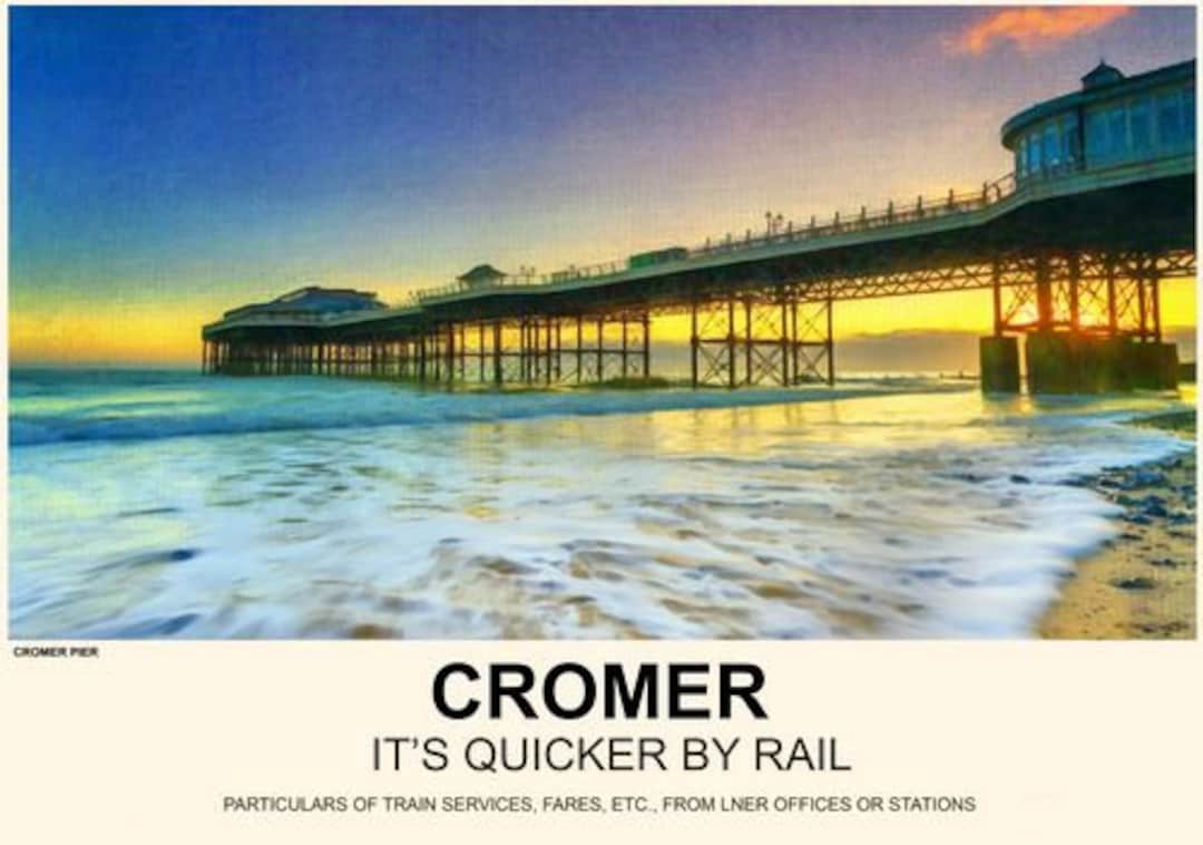 Vintage Style Railway Poster Cromer A4/A3/A2 Print - Etsy