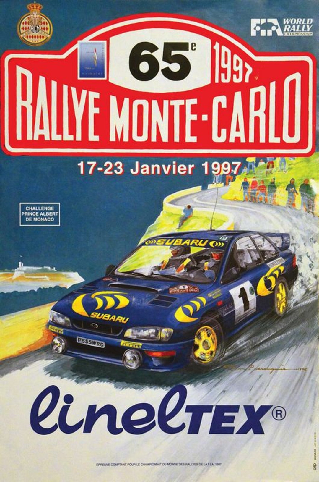 Vintage 1997 Monte Carlo Rally Motor Racing Poster Print A3/A4 - Etsy
