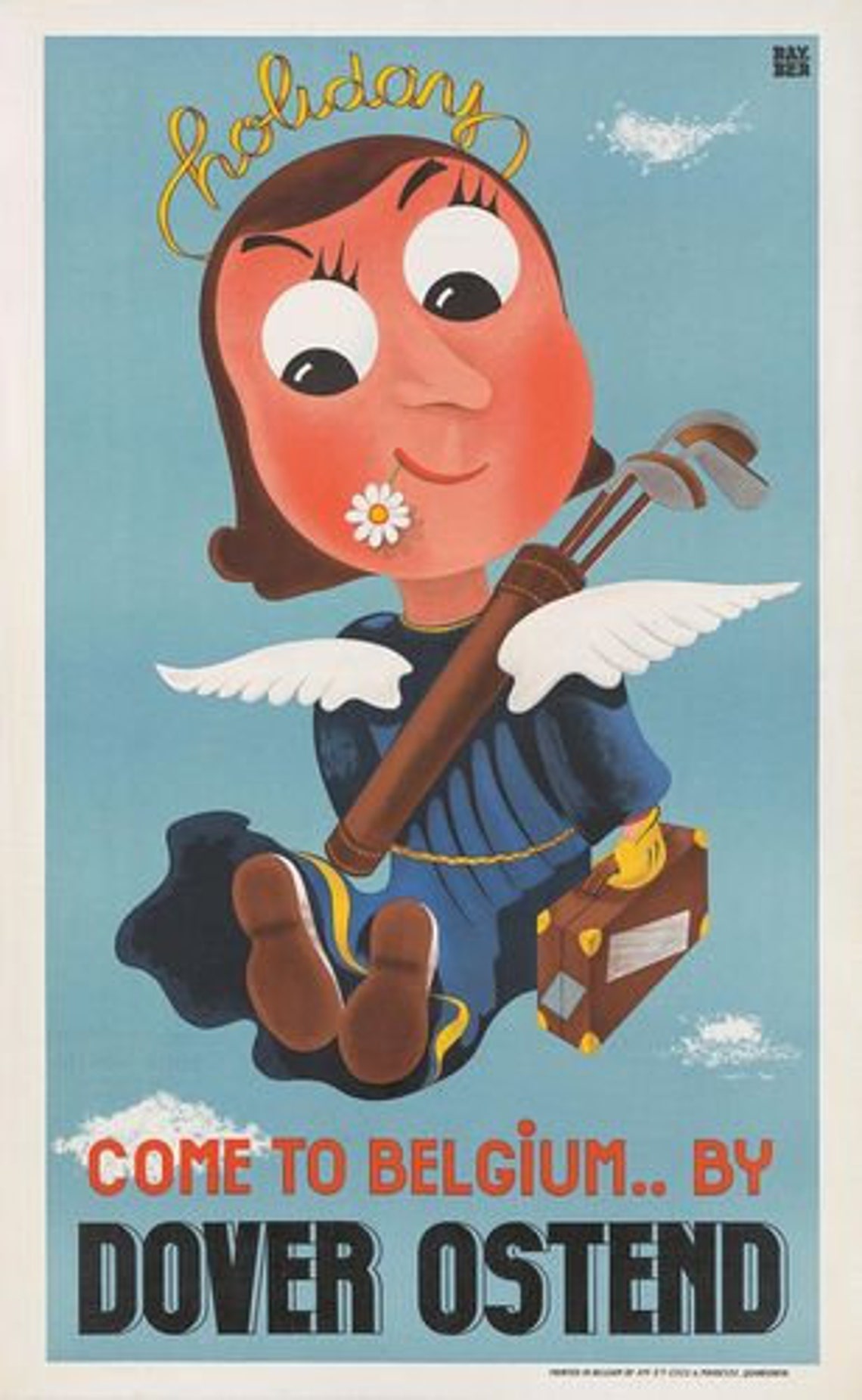 Vintage Dover to Ostend Ferry Tourism Poster A3/A4 - Etsy