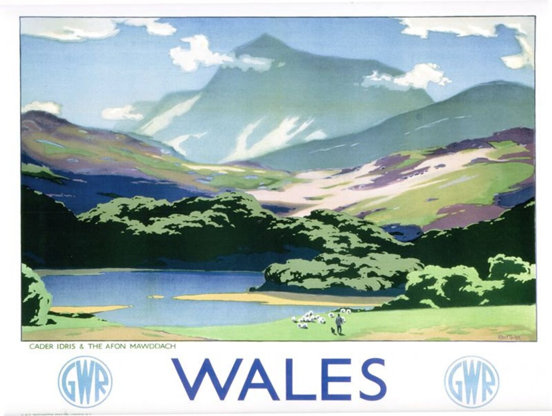 Vintage GWR Cader Idris North Wales Railway Poster A4/A3/A2/A1 Print - Etsy