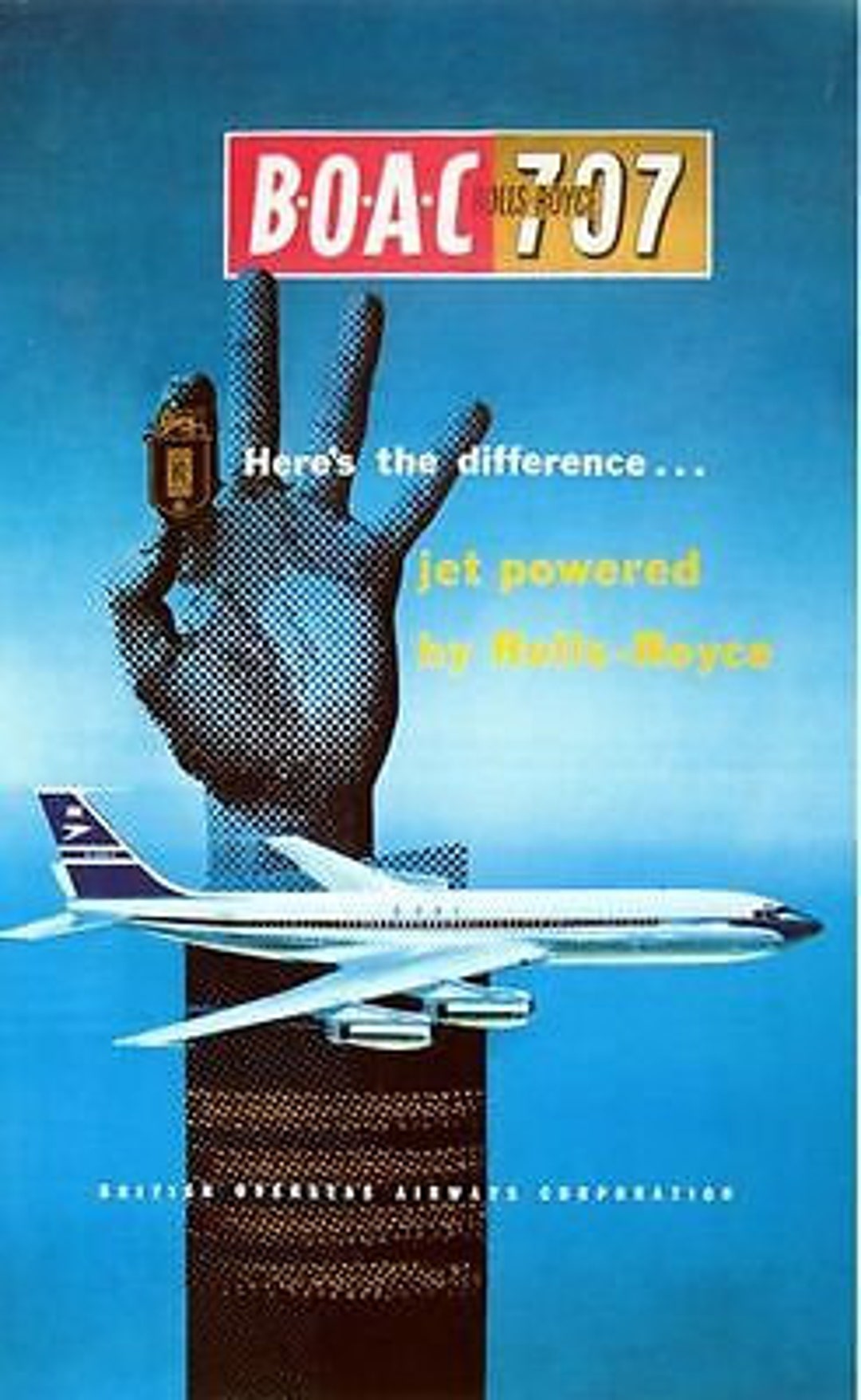 1960's Boac Boeing 707 Poster A3 Print - Etsy