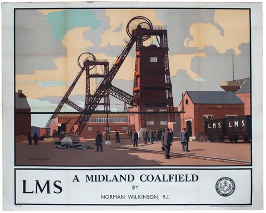 Vintage LMS Midland Coalfield Railway Poster A3/A4 - Etsy