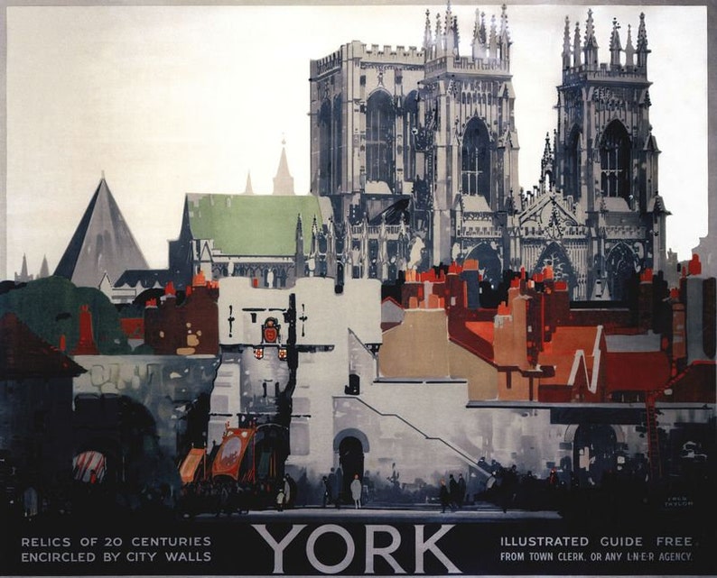 Vintage LNER York Minster Railway Poster Print A3/A4 - Etsy Australia