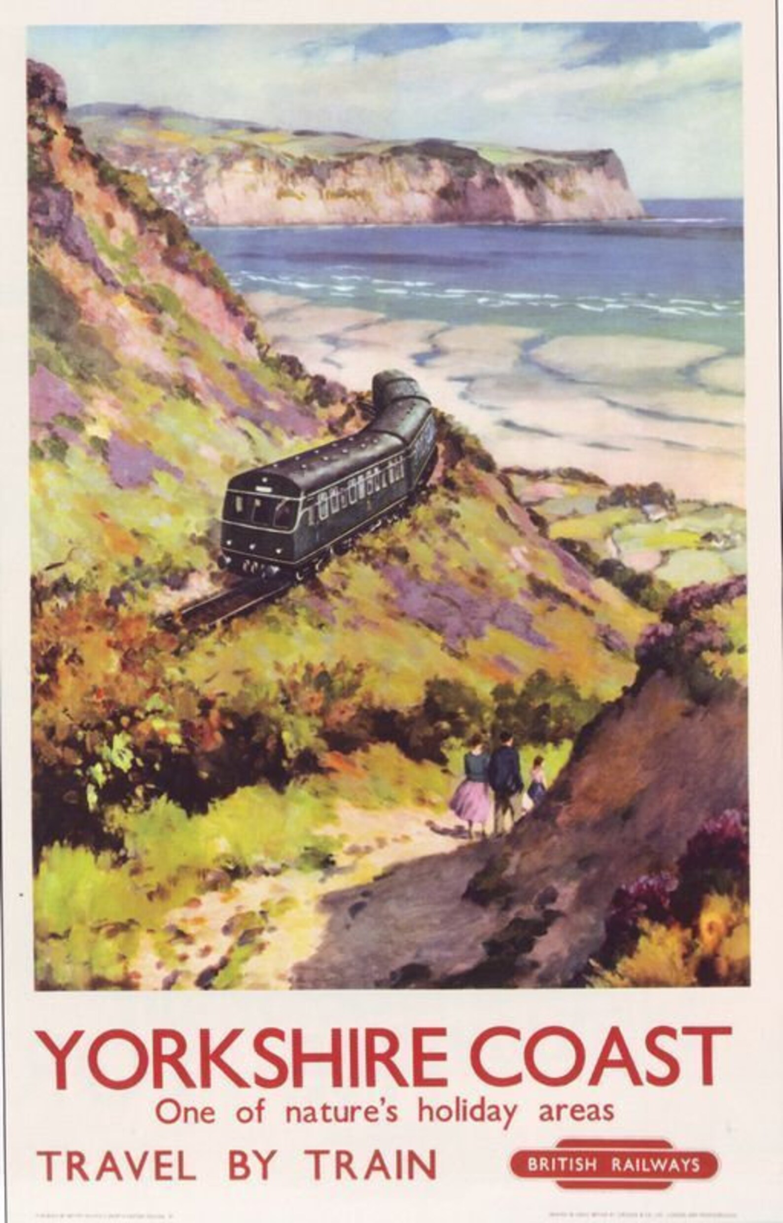 1959 British Rail Yorkshire Coast Poster A3 / A2 Print - Etsy