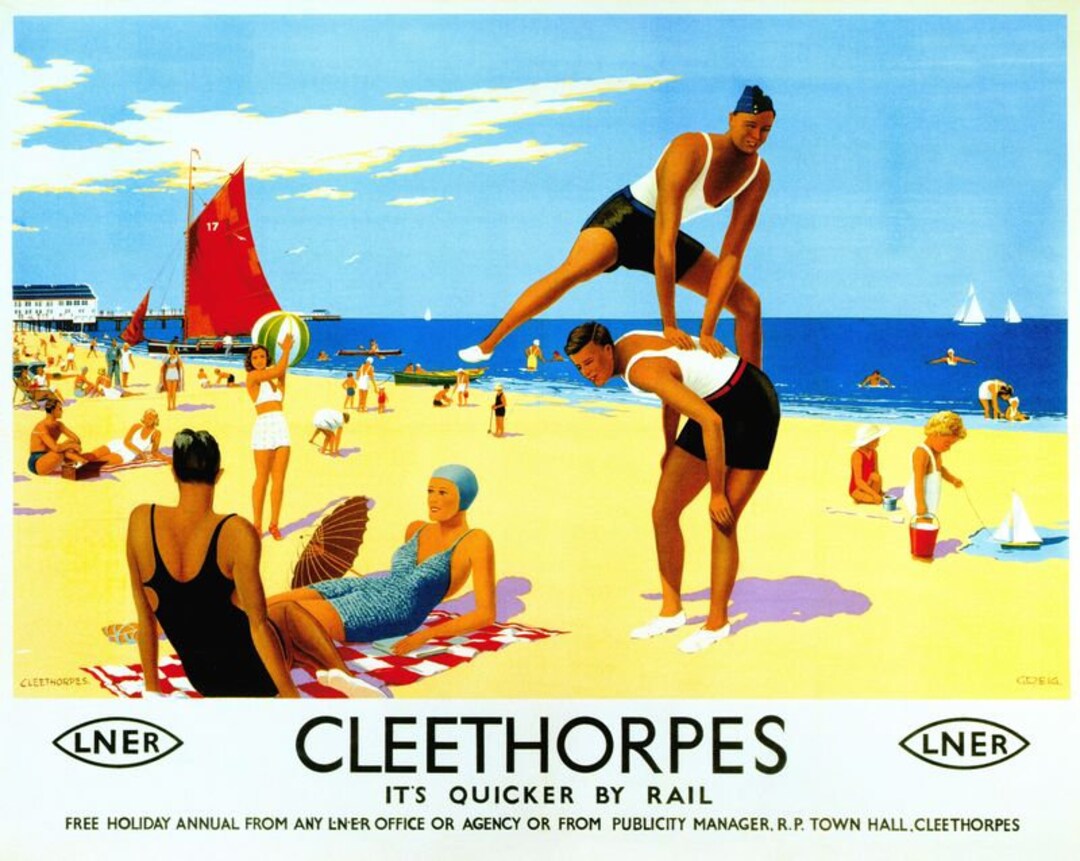 Vintage LNER Cleethorpes Beach Railway Poster A4/A3/A2/A1 Print - Etsy