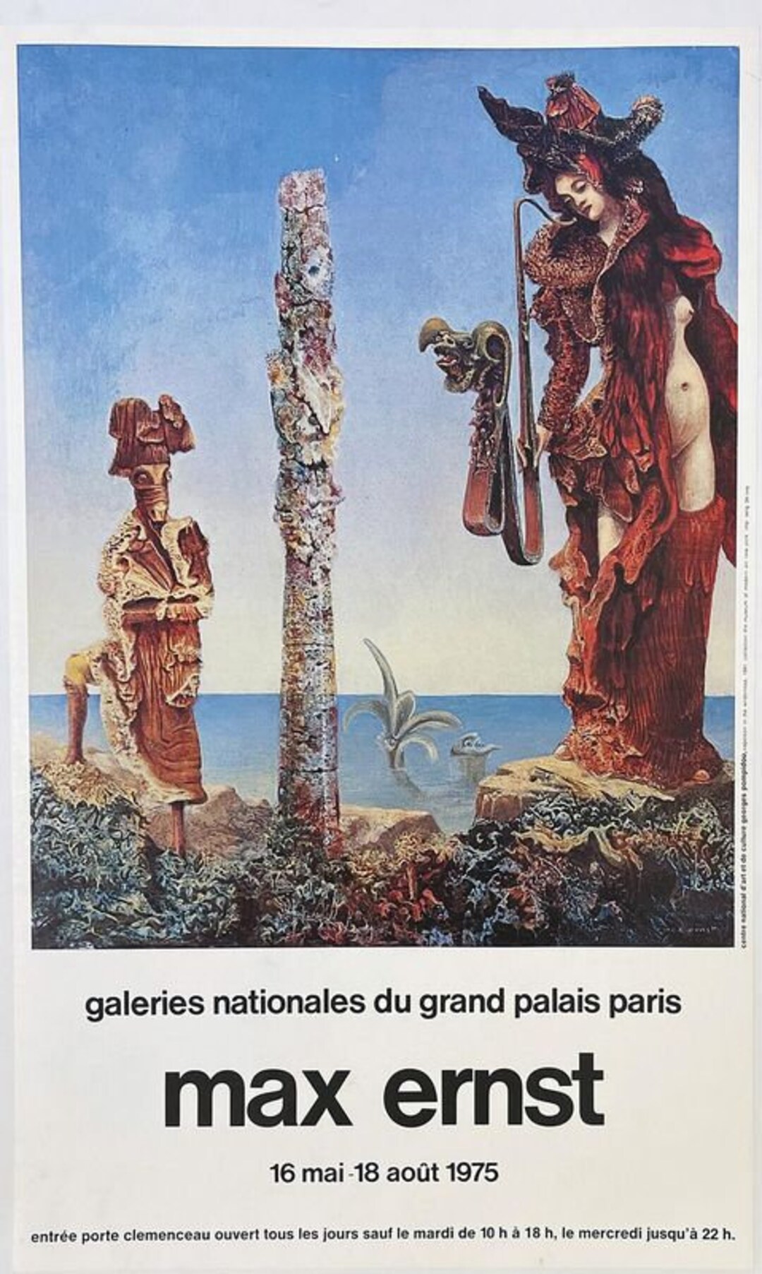 Vintage 1975 Max Ernst Paris Art Exhibition Poster Print A3/A4 - Etsy
