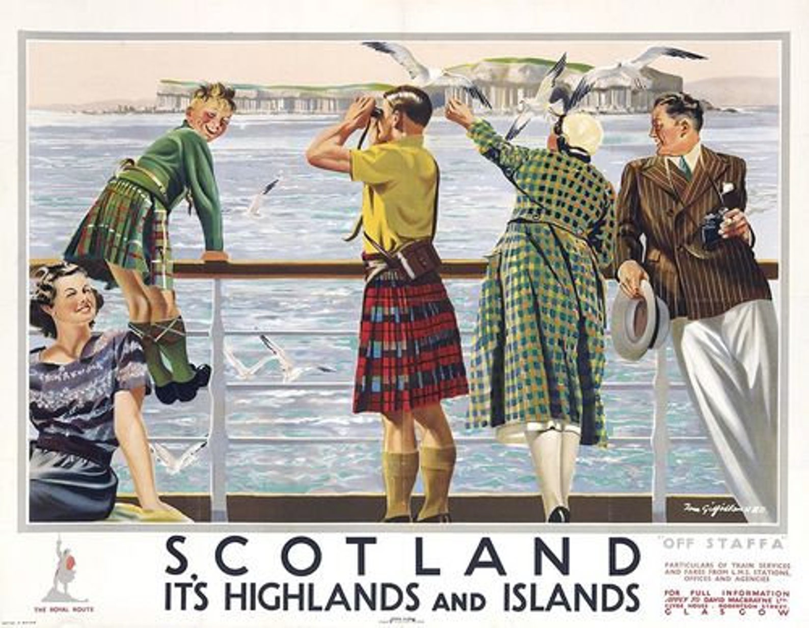 Vintage LMS Scotland's Highlands and Islands Railway Poster A3/A4 Print ...