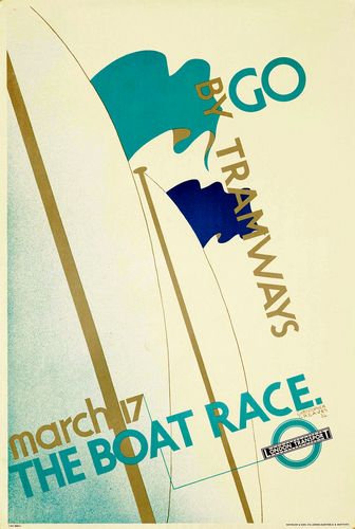 Vintage 1934 Oxford Cambridge University Boat Race Poster Reprint A3/A4 ...