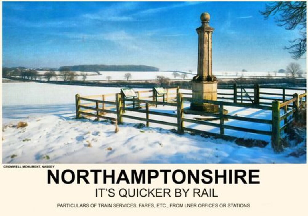 Vintage Style Railway Poster Naseby Northamptonshire A4/A3/A2 Print - Etsy