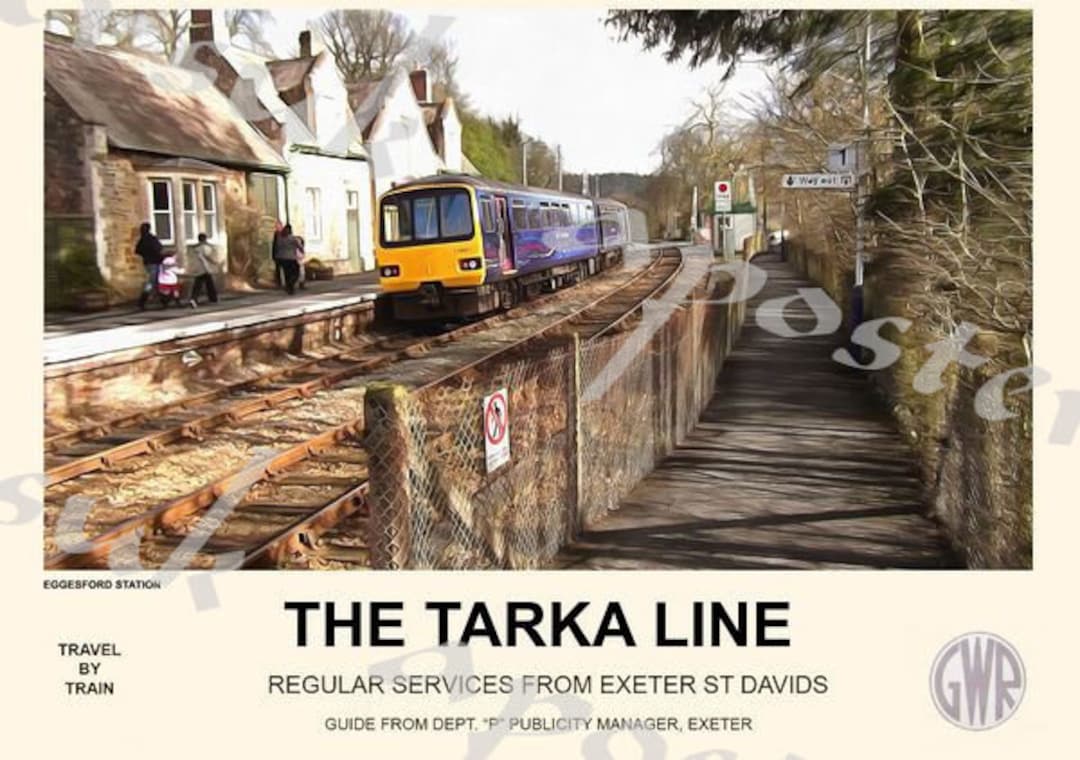 Vintage Style Railway Poster Tarka Line Devon Eggesford A4/a3/a2 Print ...