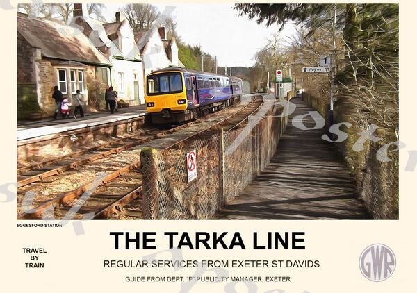 Vintage Style Railway Poster Tarka Line Devon Eggesford A4/a3/a2 Print ...