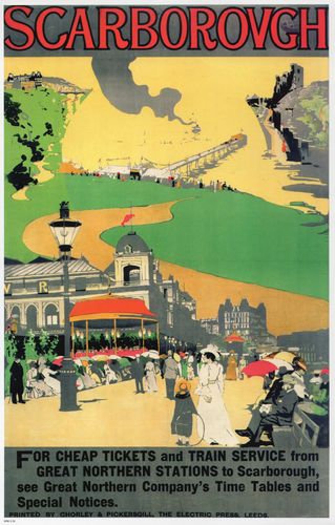 Vintage Scarborough Great Northern Railway Poster A4/A3/A2/A1 Print - Etsy