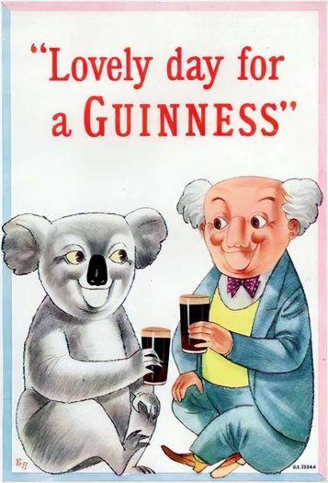 Vintage Guinness Koala Advertisement Poster Print A3/A4 - Etsy