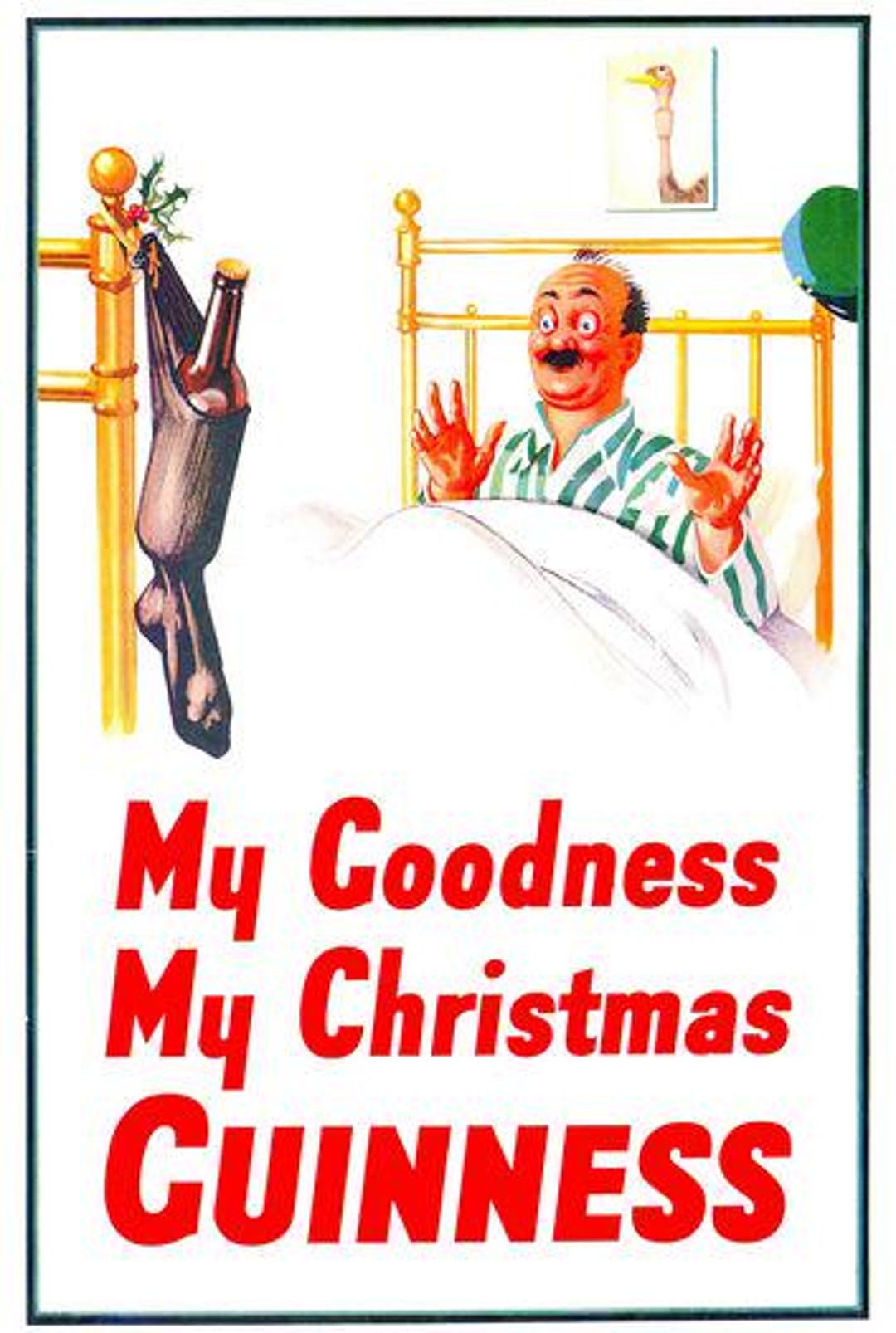 Vintage Guinness Christmas Advertisement Poster Print A3/A4 - Etsy UK