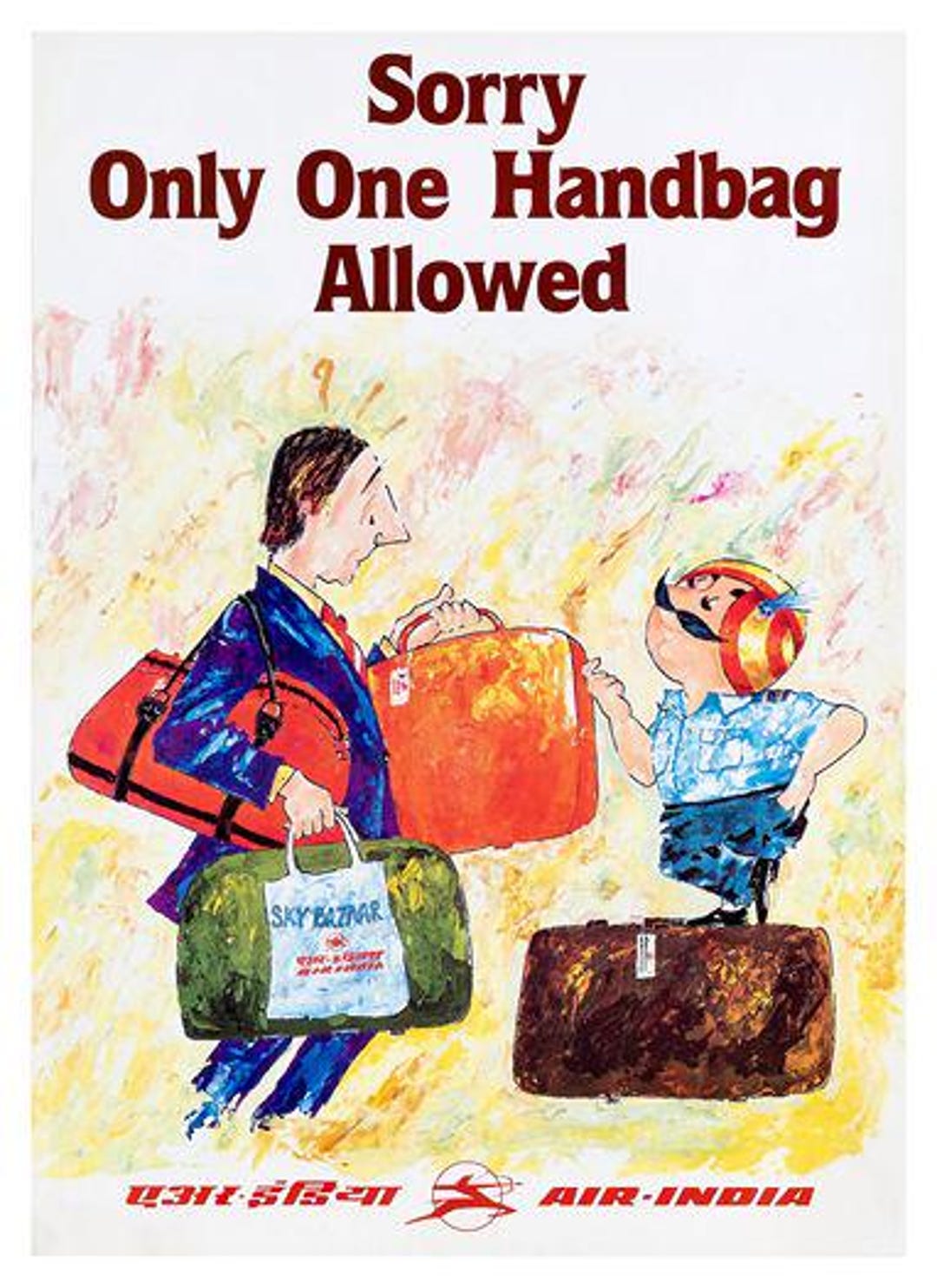 Vintage Air India Hand Luggage Allowance Poster Print A3/A4 - Etsy