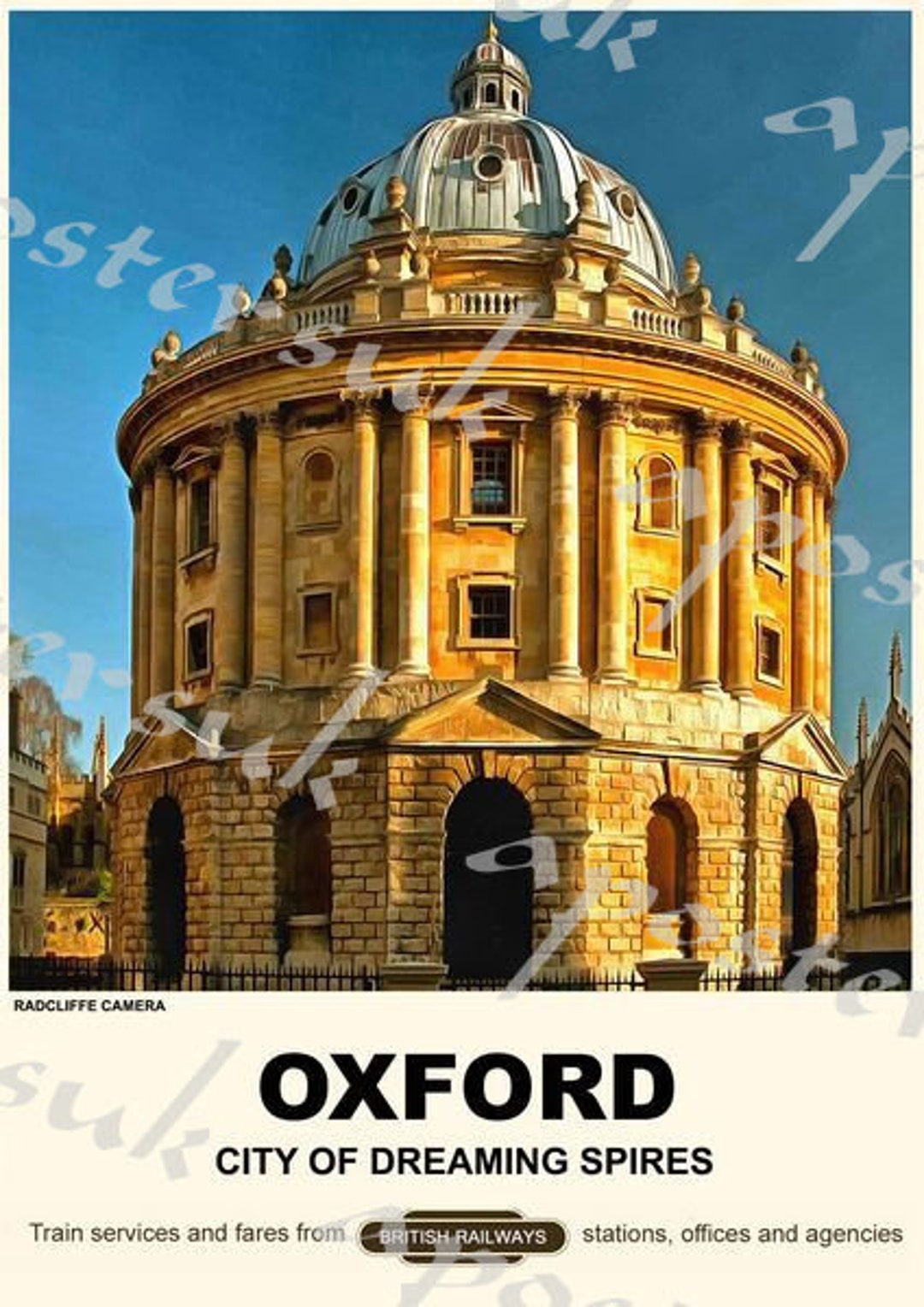 Vintage Style Railway Poster Oxford A4/a3/a2 Print - Etsy