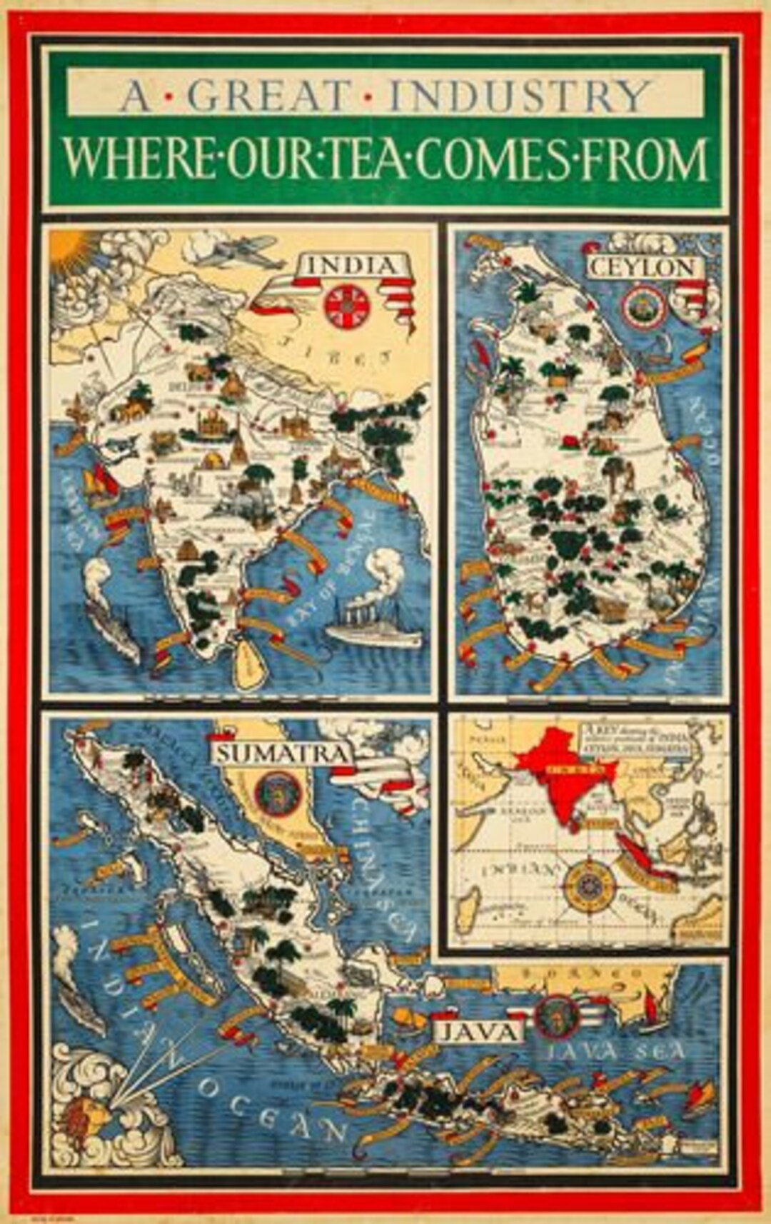 Vintage British Empire Era Tea Advertisement Poster A3/a4 - Etsy