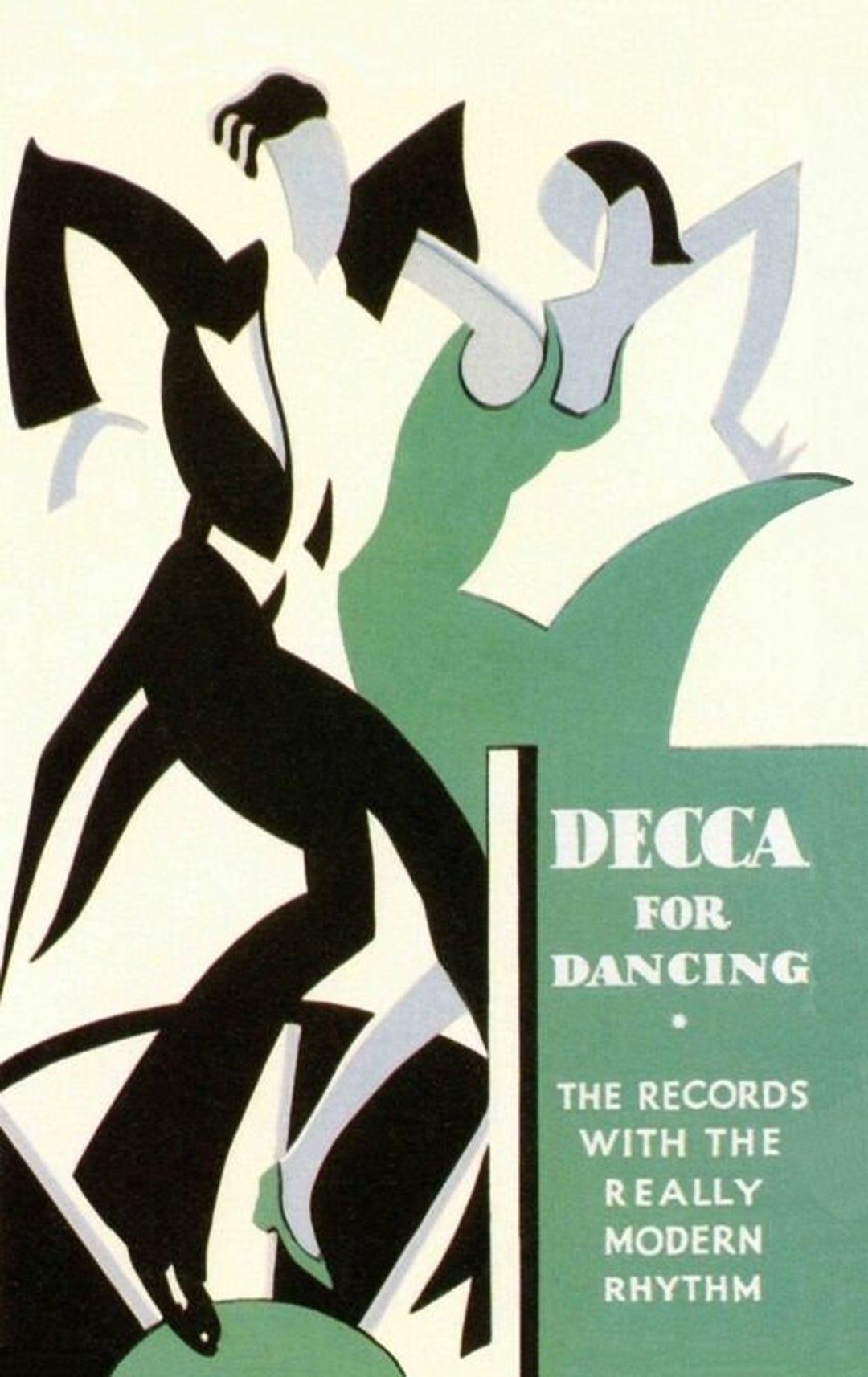 1920's Dancing Flappers Advertisement for Decca Records A3 Poster ...