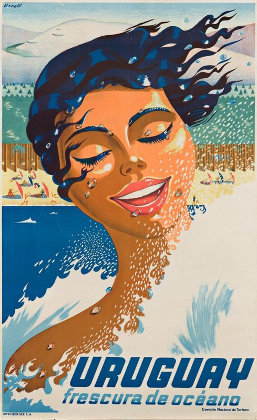 Vintage Uruguay Tourism Poster Print A3/A4 - Etsy