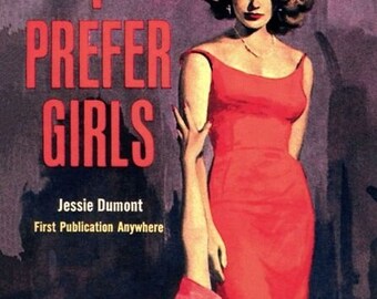 1950s Lesbian Pulp PB Book Cover I Prefer Girls Art A3 or A2 Poster ...