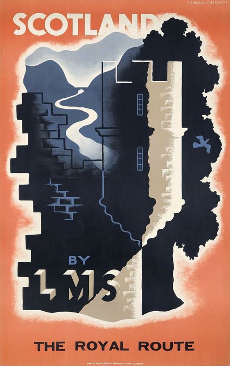 Vintage LMS Royal Route to Scotland Railway Poster Print A3/A4 - Etsy