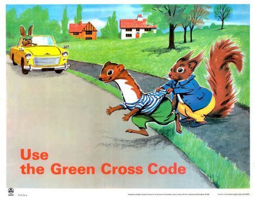 Vintage Tufty Club British Road Safety for Children Poster Print A3/a4 ...