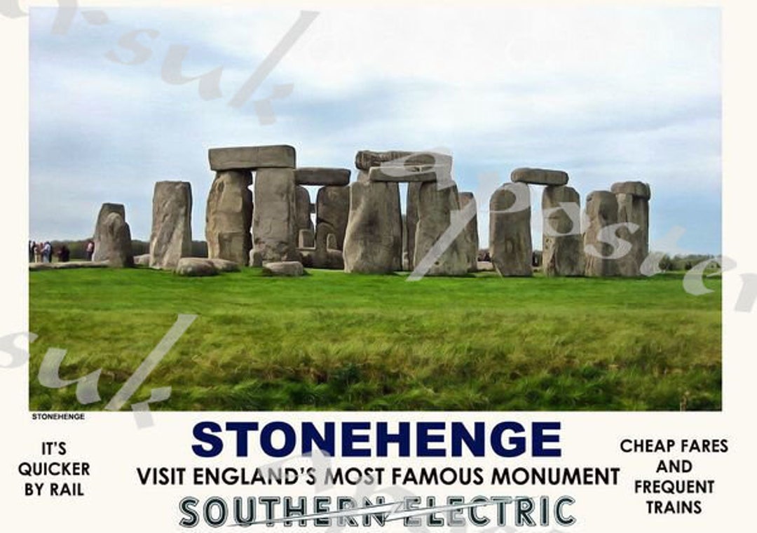 Vintage Style Railway Poster Stonehenge A4/a3/a2 Print - Etsy