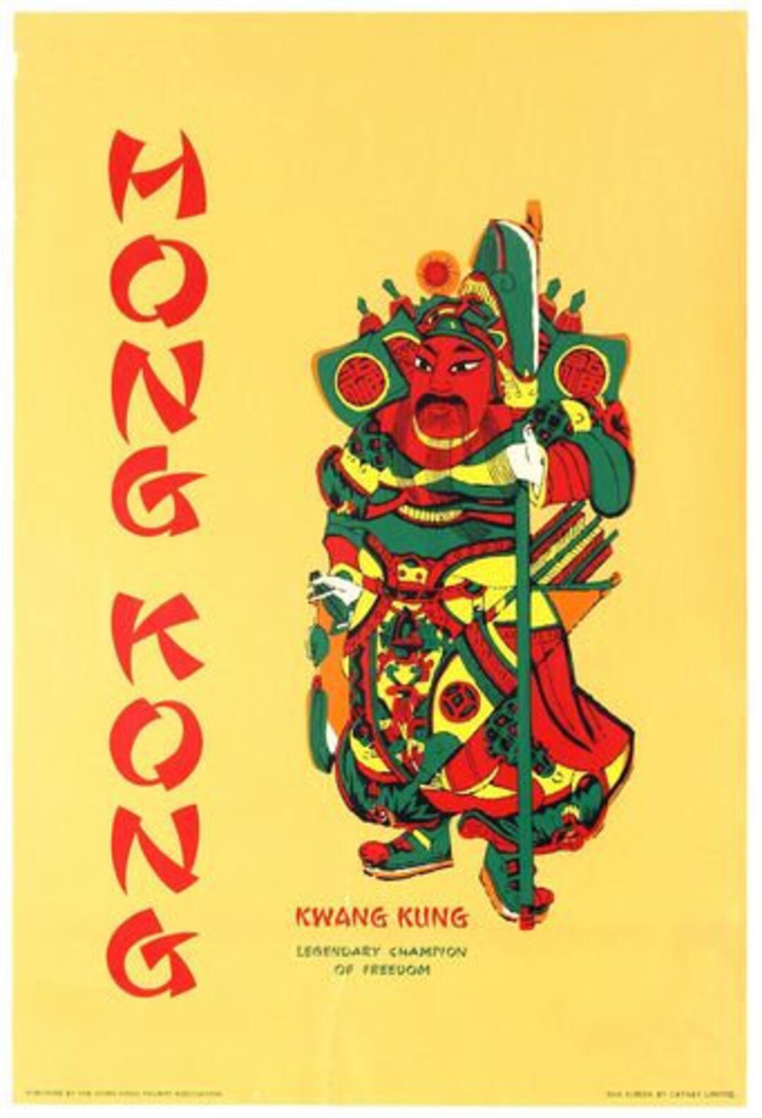Vintage Hong Kong Kwang Kung Tourism Poster A3/A4 Print - Etsy