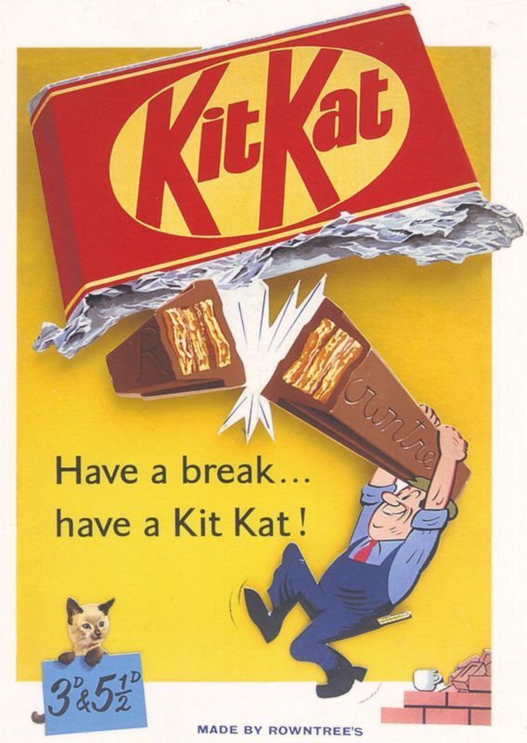 1950's Kit Kat Advertising Poster A3 / A2 Print - Etsy Canada