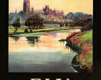 Vintage LNER Ely Cathedral Railway Poster A3/A2/A1 Print - Etsy