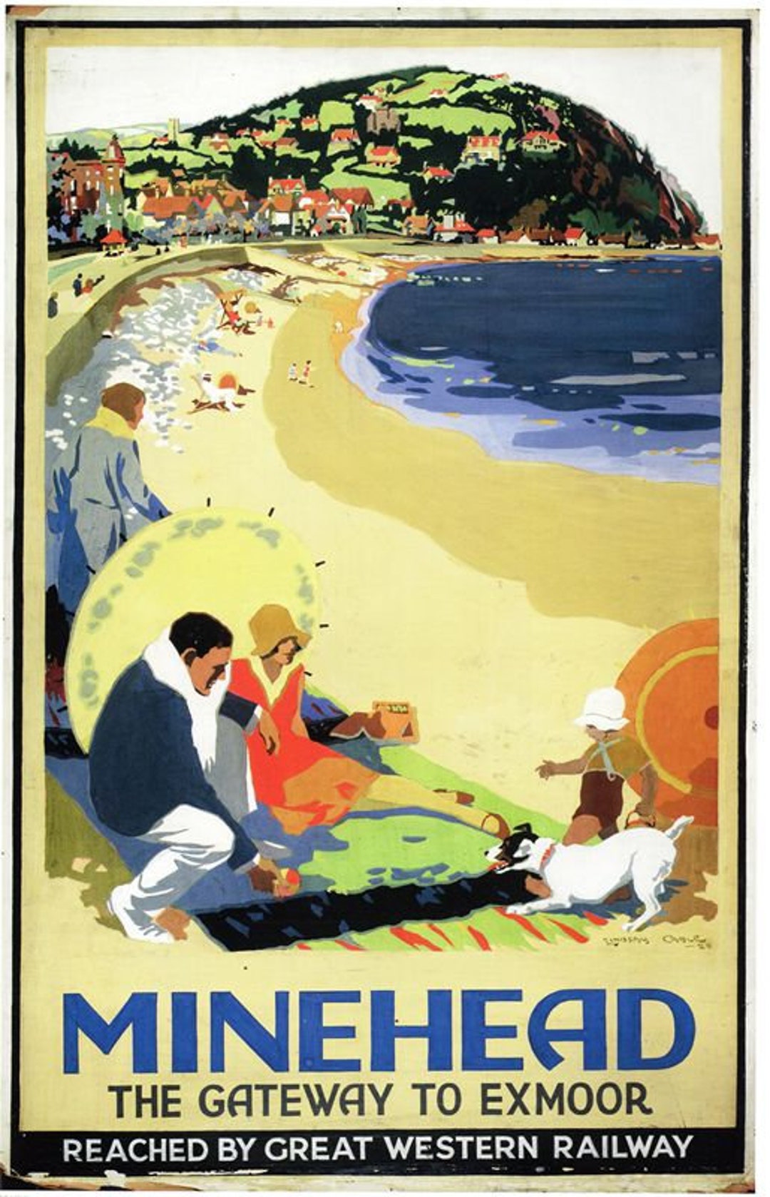 Vintage GWR Minehead Somerset Railway Poster A4/A3/A2/A1 Print - Etsy