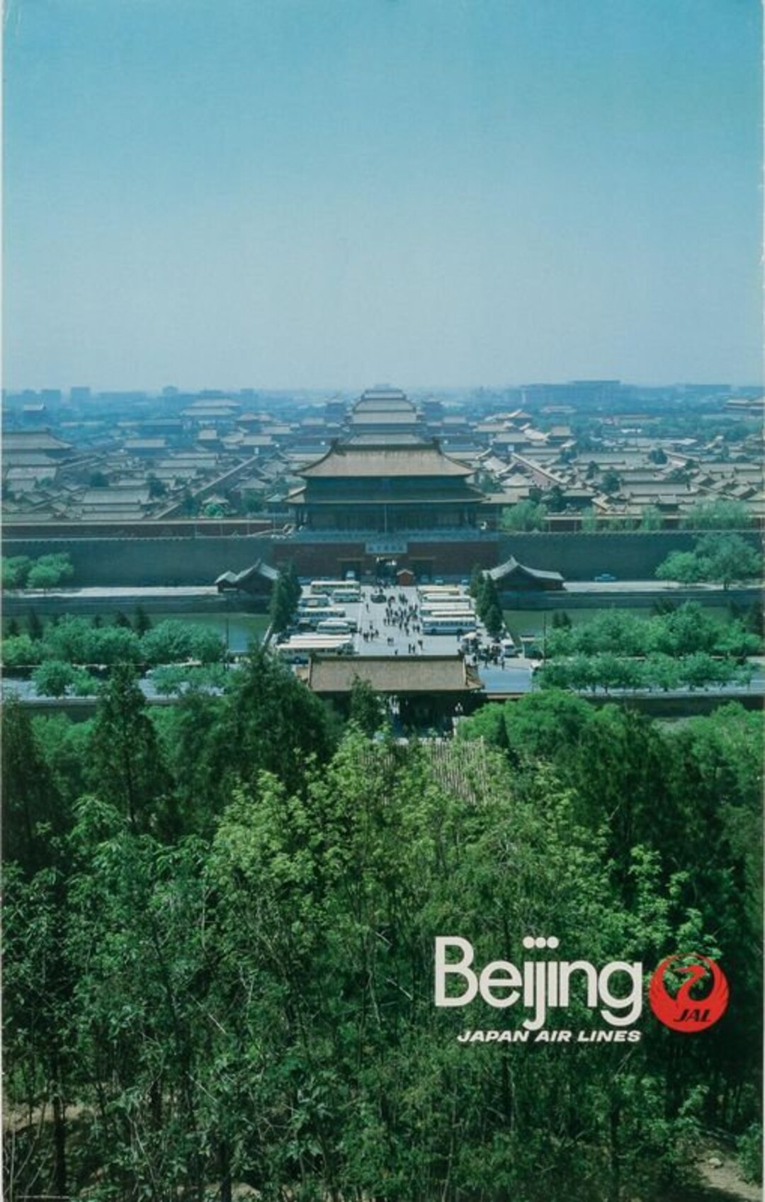 Vintage JAL Japanese Airlines Flights to Beijing Poster Print A3/A4 - Etsy