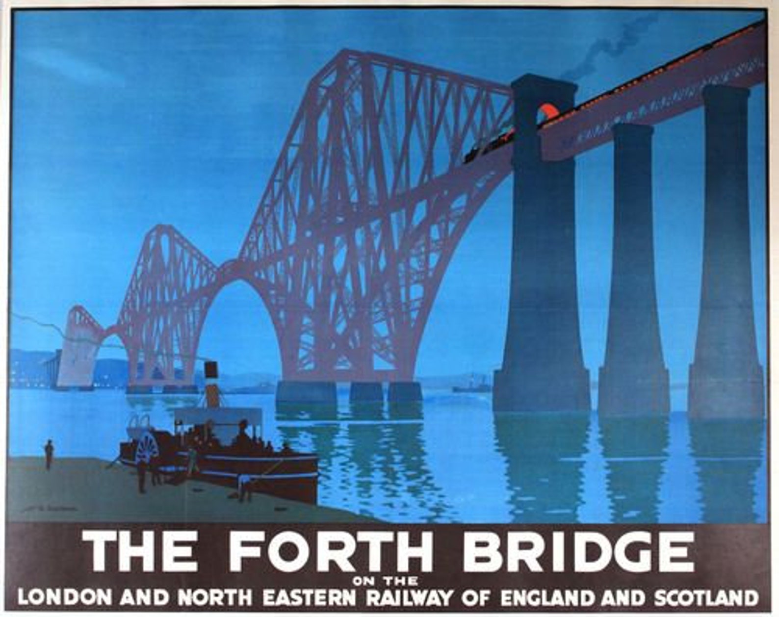 Vintage LNER Forth Bridge Railway Poster A3/A4 Print - Etsy