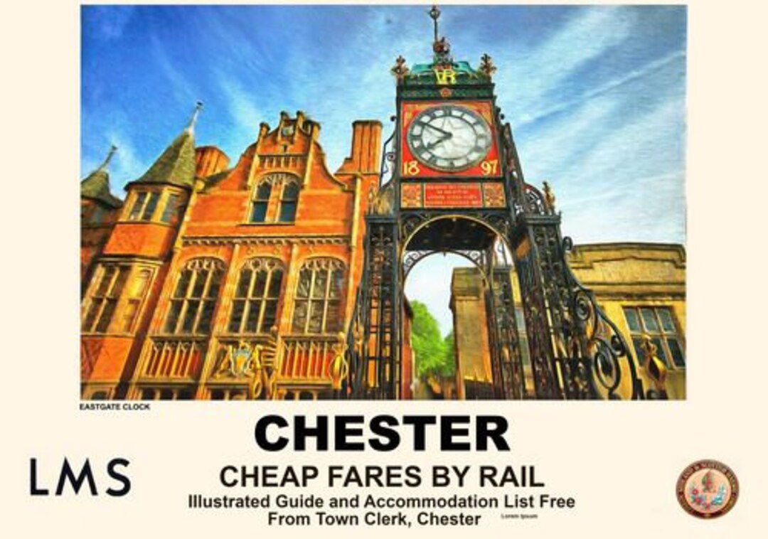 Vintage Style Railway Poster Chester A4/A3/A2 Print - Etsy