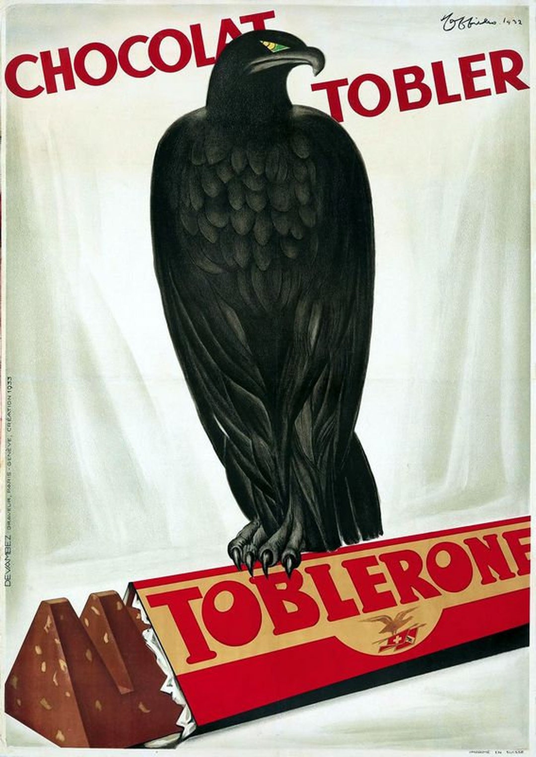 Vintage Swiss Toblerone Advertisement Poster Print A3/A4 - Etsy