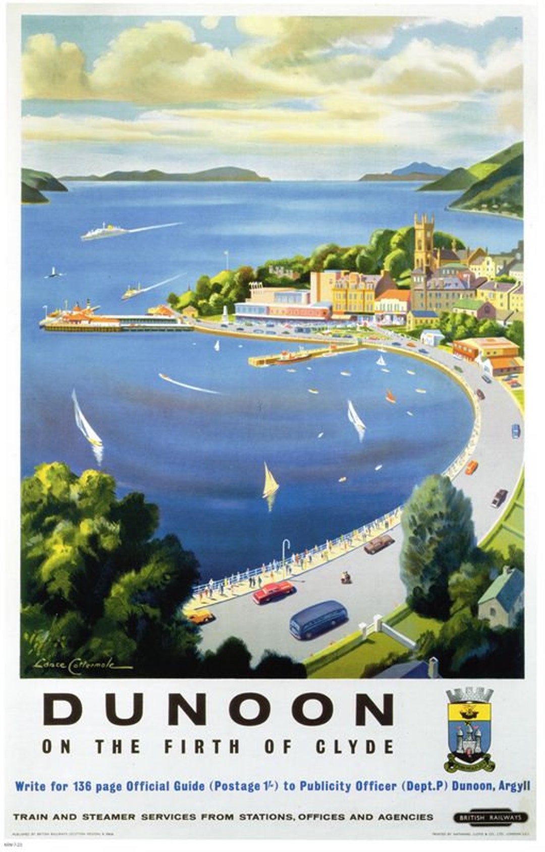 Vintage British Rail Dunoon Scotland Railway Poster A4/A3/A2/A1 Print ...