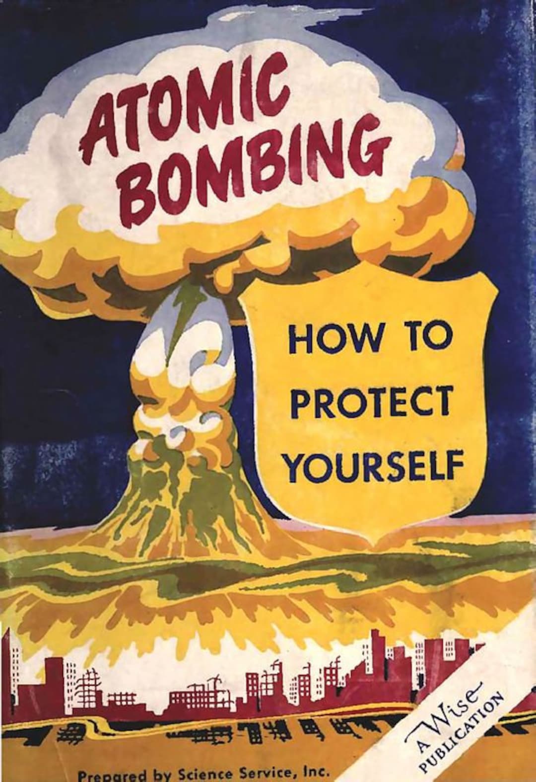 Vintage 1950s How to Protect Yourself From Atomic Bombing Poster Print ...
