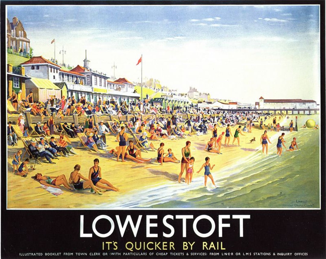 Vintage LNER Lowestoft Suffolk Railway Poster A4/A3/A2/A1 Print - Etsy