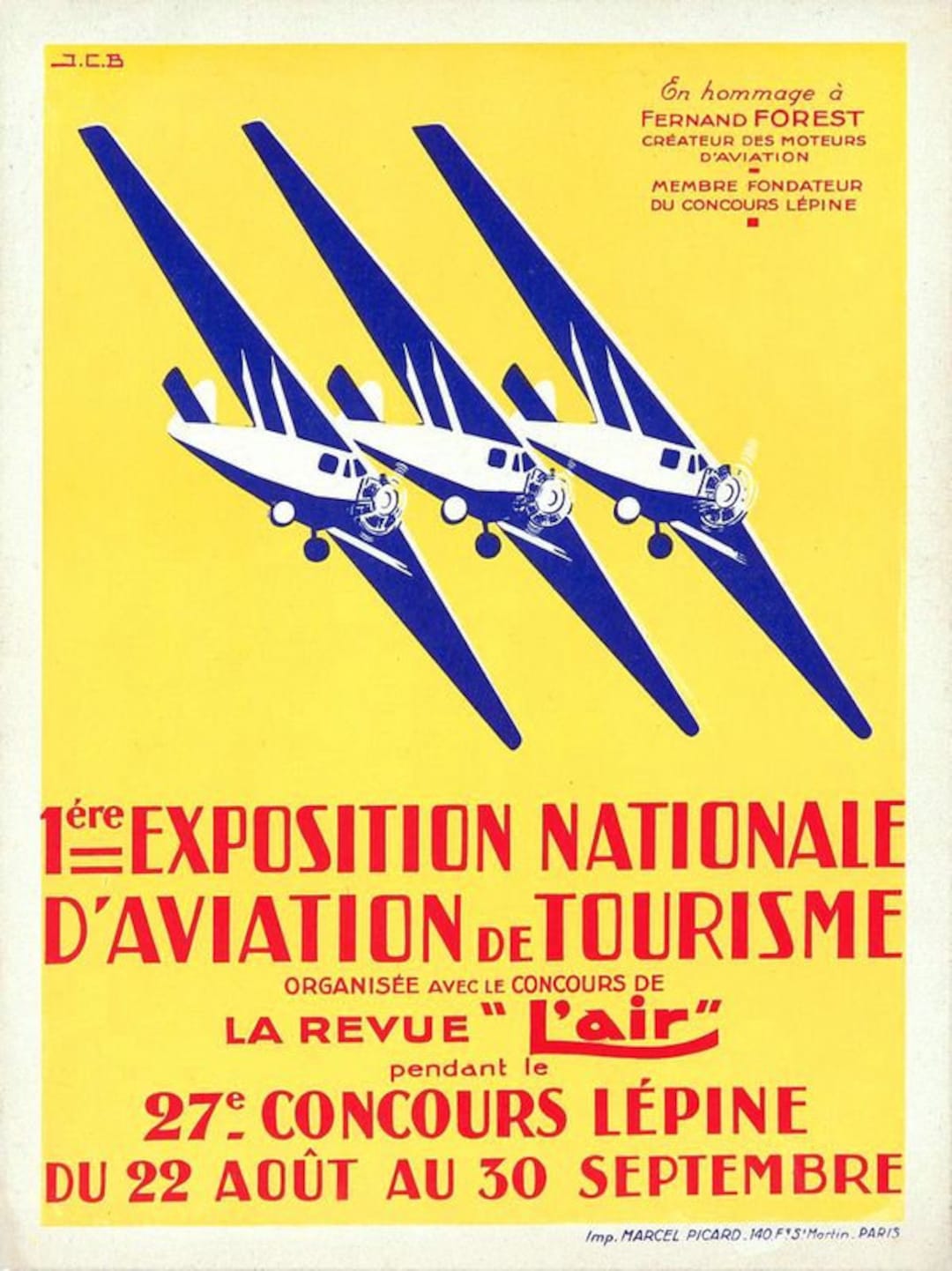 Vintage French National Air Show Poster Print A3/A4 - Etsy
