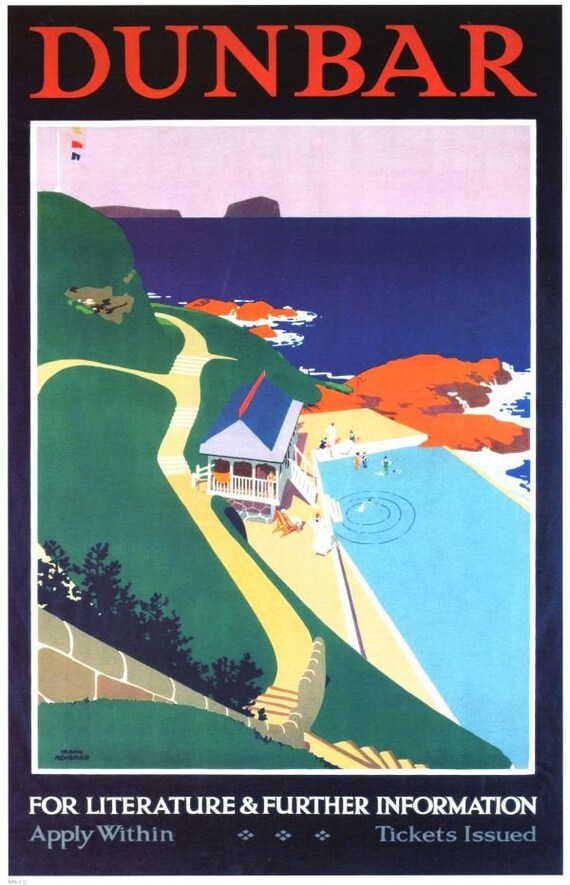 Vintage LNER Dunbar Railway Poster A4/A3/A2/A1 Print | Etsy