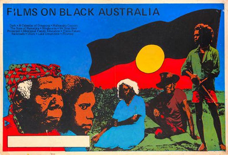 Vintage Australian Aboriginal Black Australian Film Festival Poster ...